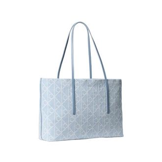 Calvin Klein Sac cabas logo demin jacquard en coton