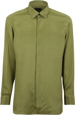 Tom Ford Homme, Chemises, Vert, Taille: M Classic Shirt