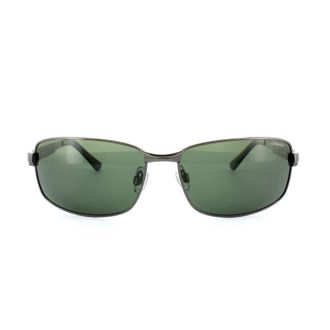 Polaroid Rectangle Mens Dark Gunmetal Green Polarise Lunettes de soleil