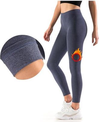 FUTURO FASHION Legging Thermique pour Femme - Doublure Polaire/tr&egrave;s Chaud - FX2P8 - Jean - 36