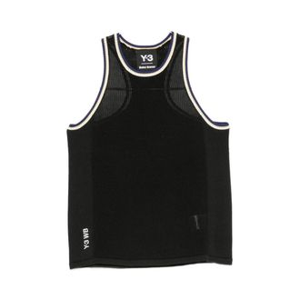 Yohji Yamamoto Femme, Sport, Noir, Taille: 40 FR Knit Tank Top
