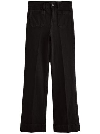 Next Damen Weit geschnittene Jeans mit aufgesetzter Tasche Schwarz 36