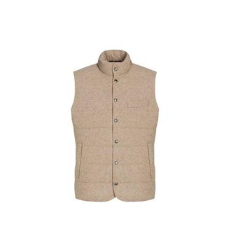 Hackett ärmellose Daunenjacke in Beige