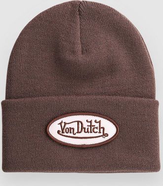 Von Dutch Patcher Cuff Beanie velvet brown