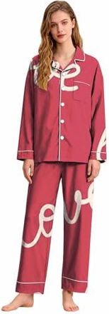 Generic Ensemble pyjama long et pantalon de pyjama tendance et d&eacute;contract&eacute; pour femme - Noir, PK2, XXL