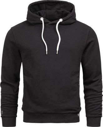 Alessandro Salvarini Herren Sweatjacke Kapuzenpullover Kapuze Hoodie Sweater Pulli AS193 [AS-193-Schwarz-Gr.XXL]