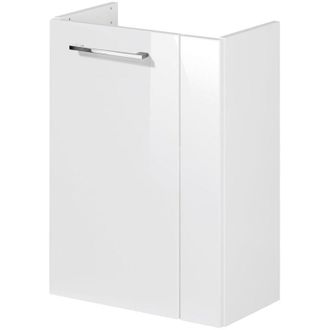 Fackelmann sbc Beckenunterschrank 45 - Front Wei&szlig; Hochglanz