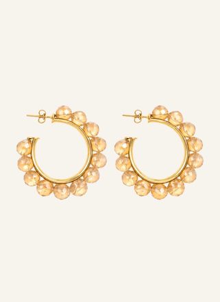 Lott. Gioielli Lott.Gioielli Creolen Elysia Ce Gb Hoop Beaded L Nude By Glambou gold