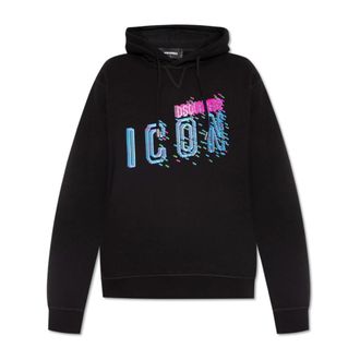 Dsquared2 Cotton Hoodie - - Sweatshirts & Hoodies - Herren - Schwarzk - XL