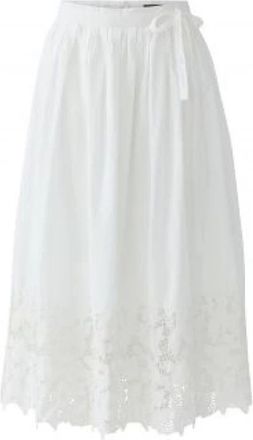 Oui Femme, Jupes, Blanc, Taille: 40 FR Jupe Midi &agrave; Broderie Anglaise