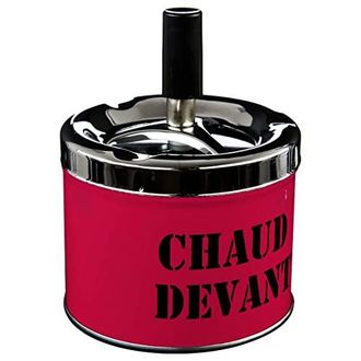 Atmosphera Atmosphera - Cendrier - métal - D9-5 cm - Rouge