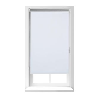 Relaxdays Thermorollo, ohne Bohren, Klemmfix, Kettenzug, 90x220 cm, Stoffbreite 86 cm, blickdichtes Klemmrollo, weiß