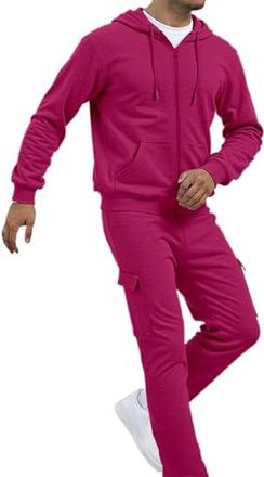 Generic Ensemble de costume d&eacute;contract&eacute; de couleur unie pour homme, coupe d&eacute;contract&eacute;e, tenue quotidienne pour le printemps, lautomne, lhiver, les activit&eacute;s d