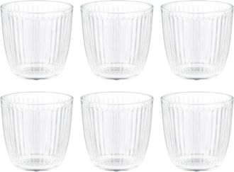 Butlers 6er Set Trinkglas 290ml Glas LINEE | stilvolles Rillen-Trinkglas | vielseitiges Wasserglas | f&uuml;r S&auml;fte, Limonaden und Cocktails