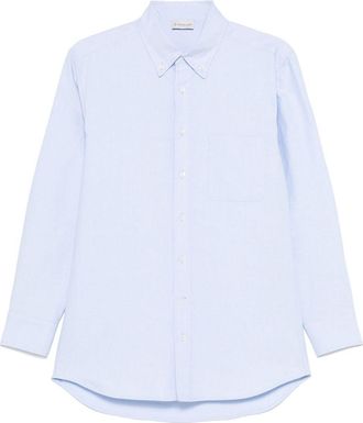 Moncler Hemd mit Logo-Patch - Blau