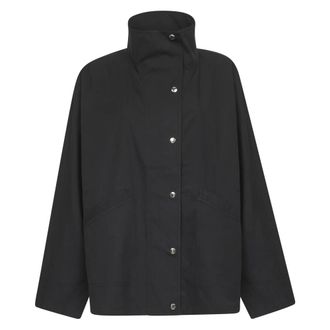 Toteme Schwarzer Mantel mit Fledermaus&auml;rmeln - - Jackets - Damen - Schwarzk - S