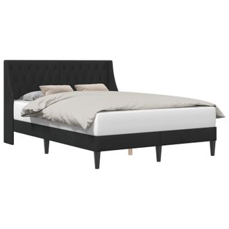 vidaXL Struttura Del Letto Con Testiera Nero 140 X 200 Cm Velluto Vidaxl