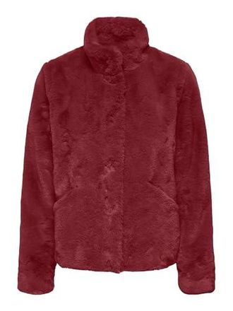 Only Onlnewvida Life Veste en fausse fourrure OTW CC pour femme, Bordeaux, L