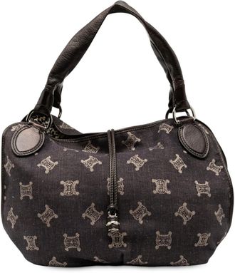 Celine Hobo Bags - Macadam Denim Bittersweet Hobo Bag - Gr. unisize - in Braun - f&uuml;r Damen