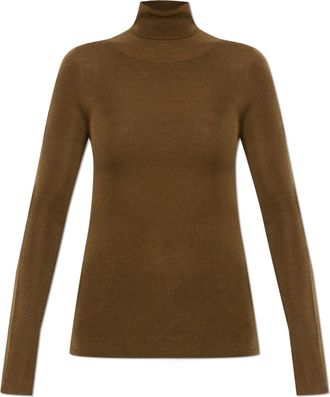 A.P.C. A.p.c., Femme, Pulls, Brun, Taille: 40 FR Pull col roul&eacute; &agrave; fines c&ocirc;tes