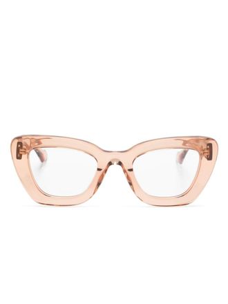 Gucci lunettes de vue à monture papillon - Marron