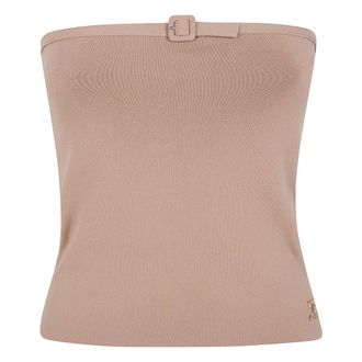 Courr&egrave;ges &Auml;rmellose Oberteile - - Tops - Damen - Braun - M