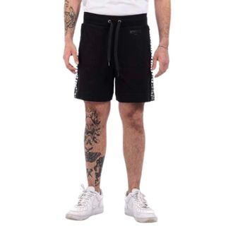 Moschino Short en Coton Noir Regular Fit - Homme - Shorts - Noir - Taille: L