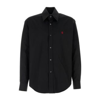 Alexander McQueen Doppel Manschette Stehkragenhemd - - Shirts - Herren - Schwarzk - M