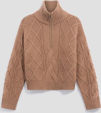Gerard Darel Pull camionneur &agrave; torsades en laine - ROXY - Beige