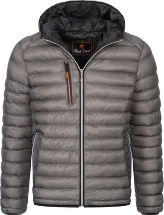 Rock Creek Herren Steppjacke &Uuml;bergangsjacke Leicht Herrenjacke M&auml;nner Jacken Stepp Jacken mit Kapuze Daunenjacke Thremojacke H-317 Grau 3XL
