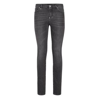 Philipp Plein Miss Slim Fit Statement - - Jeans - Damen - Grau - W25
