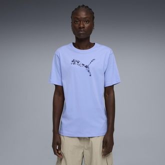 Puma T-shirt d&eacute;contract&eacute; &agrave; imprim&eacute;s Essentials Animal Femme, V&ecirc;tements, Violet, XL