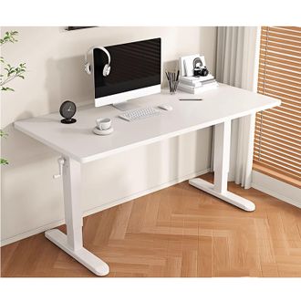 Generic Schreibtisch, höhenvers tellbarer Sitz-Steh-Computertisch, ergonomisch gestaltet, höhenverstellbarer Arbeitsplatz, moderner manuell höhenverstellbarer