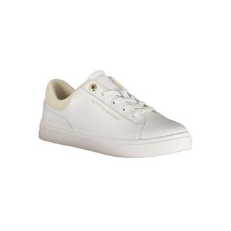 Tommy Hilfiger Lace-Up Leather-Blend Sneaker - White