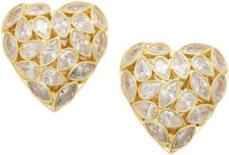 Self Portrait Boucles doreilles coeur d&eacute;cor&eacute; autoportrait