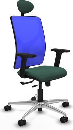 Piqueras y Crespo B&uuml;rostuhl aus Stoff mit 2D-Armlehnen, h&ouml;henverstellbare Lendenwirbelst&uuml;tze und festes Kopfteil, ausgestattet mit Syncro/Traslack und Schneideschaum, B