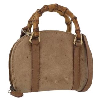 Gucci Mini sac en nylon Pre-owned - Femme - Pre-owned - Brun - Taille: ONE Size