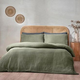 furn. Yard Chunky Waffel 100% Baumwoll Bettbezugset Set