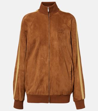 Miu Miu Oversize-Jacke aus Veloursleder
