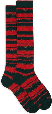 Gallo Gallo, Homme, Sous-v&ecirc;tements, Vert, Taille: M Long Cotton Socks with Faded Stripe