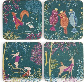 Sara Miller Woodland Tales Untersetzer, 4 Stück