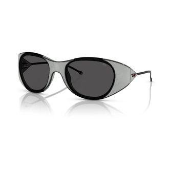 Diesel unisex, Accessoires, Noir, Taille: 57 MM Lunettes de soleil ovales gris rustique