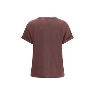 Brunello Cucinelli Womens Bordeaux Nylon T-Shirt