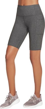 Skechers Damen Go Walk High Waist Cycling Shorts 10 Pants, Grey, X Large