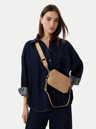 Calvin Klein Handtasche Webbing 2X Strap Camera Bag LV04F3656G Beige