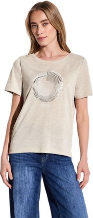 Street One SOL_LTD QR partprint Shirt w.Short Sleeve Moonstone Sand 34