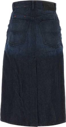 Diesel Dark-Wash Denim Skirt - Navy