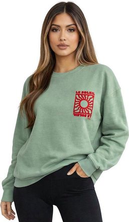 Worldclassca Longsweatshirt Worldclassca Oversized Sweatshirt LE SOLEIL Print Langarm Pullover Neue Kollektion - Stilvolle und gem&uuml;tliche Casual Mode f&uuml;r Damen