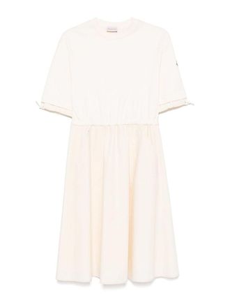 Moncler Knielanges Kleid - Wei&szlig;