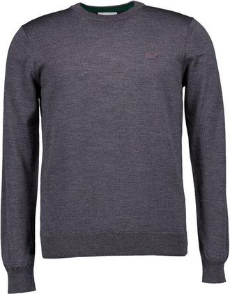 Lacoste Herren Pullover grau Merinowolle unifarben
